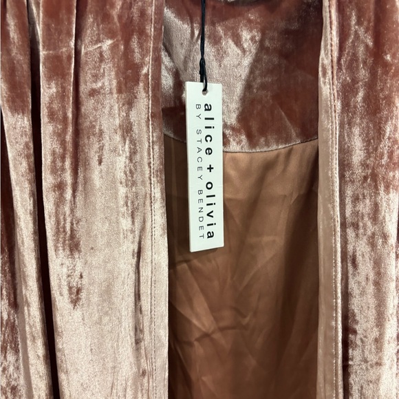 Alice + Olivia | Jackets & Coats | Alice Olivia Rose Tan Velvet Jacket ...